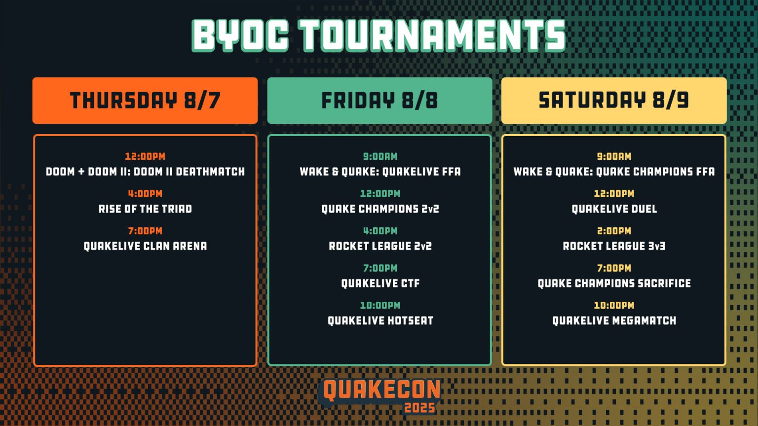 QuakeCon 2025 Taking Place August 7th to 10th in Grapevine, Texas ...